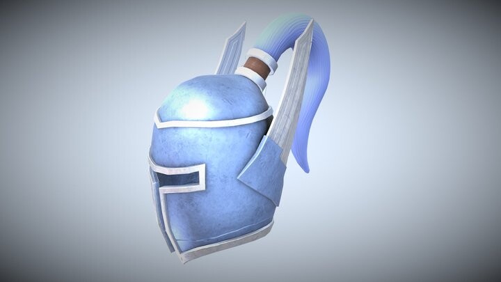 ArtStation - Fantasy human helmet ( stylized ) ( low poly )