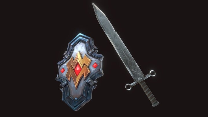 ArtStation - stylized shield