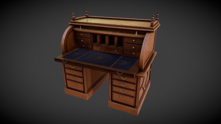 ArtStation - Victorian Office Desk