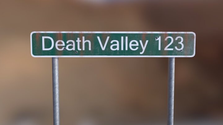 ArtStation - Worn Roadsign