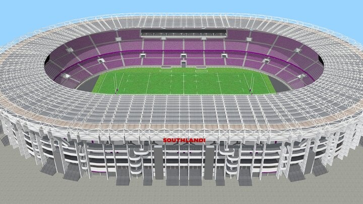 ArtStation - Fictional old stadium: National Rugby arena