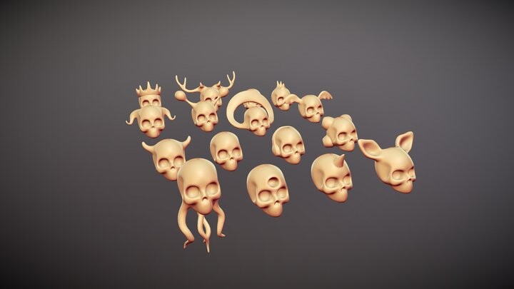 ArtStation - Collection of funny skulls