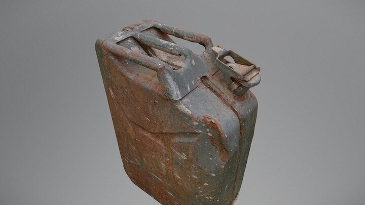 ArtStation - Rusty Petrol canister - free