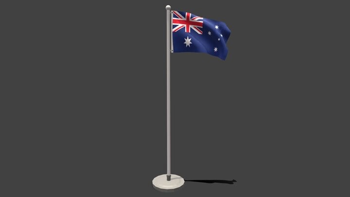 ArtStation - Low Poly Seamless Animated Australia Flag