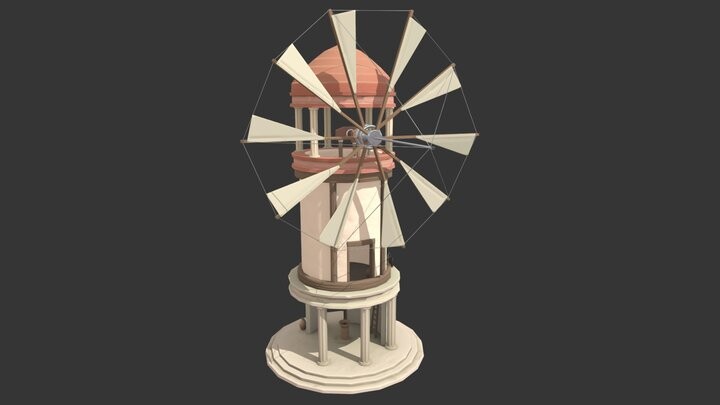 ArtStation - Ancient Windmill Model