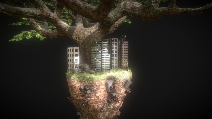 ArtStation - The City under the Tree