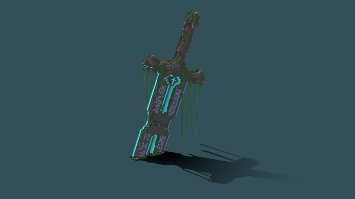 ArtStation - Ancient sword statue