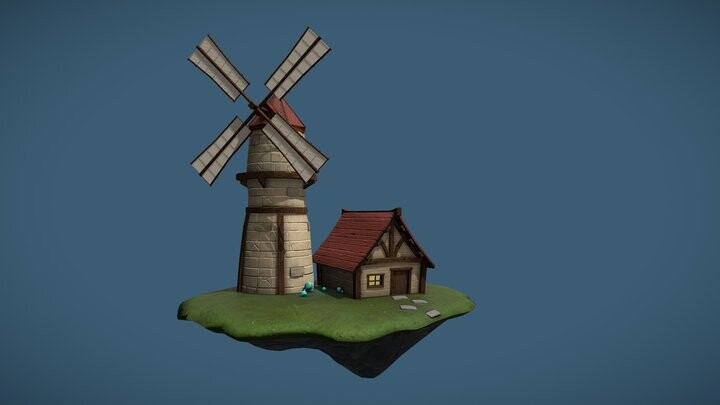 ArtStation - Stylised Fantasy Windmill