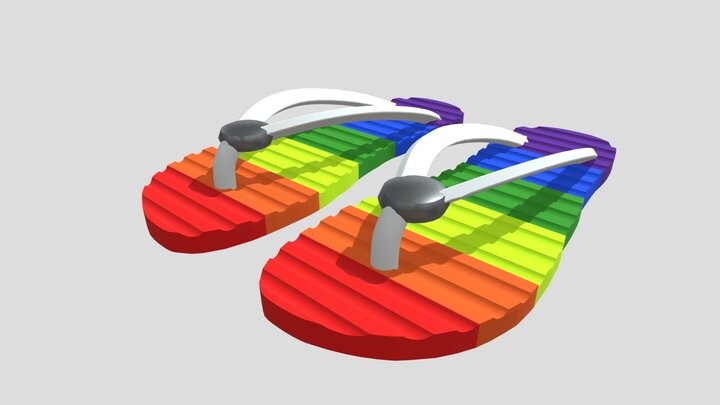 ArtStation - Rainbow Flip-Flops