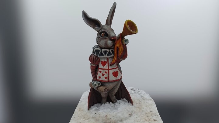 ArtStation - White rabbit with pipe