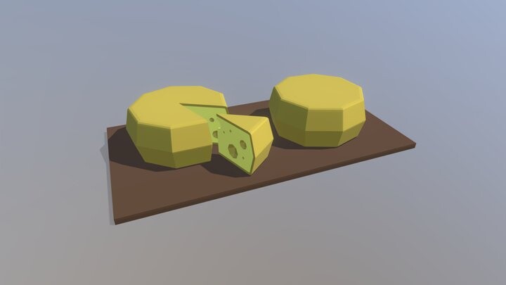ArtStation - 3D Low Poly Cheese