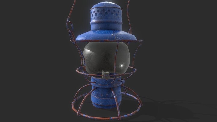 ArtStation - Old rusted Lantern 01-4 - Game ready