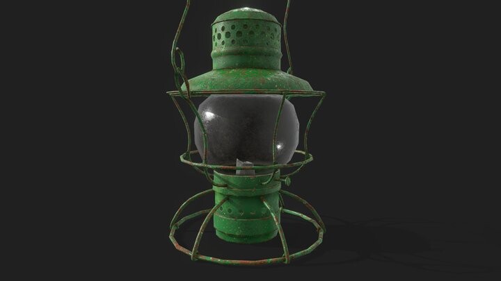 ArtStation - Old rusted Lantern 01-5 - Game ready