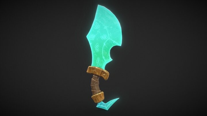 ArtStation - Stylized Low Poly Crystal Blade