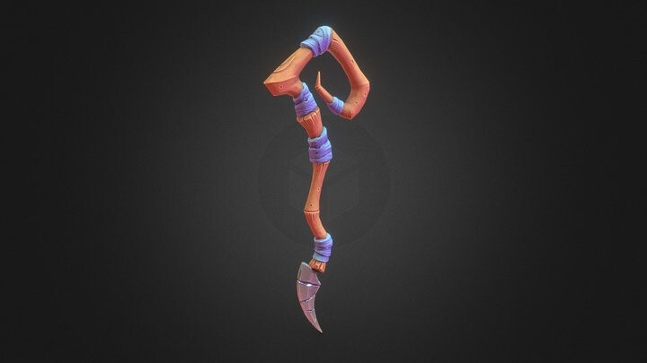 ArtStation - Stylized Low Poly Staff