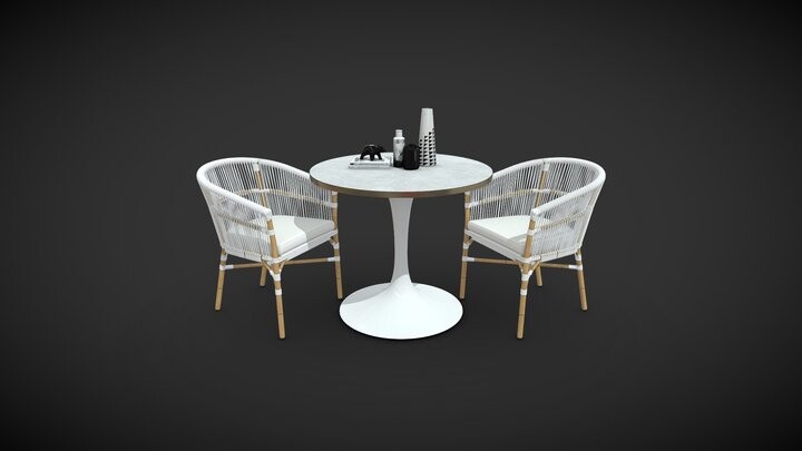 ArtStation - AR ready Models of Miami Table Set