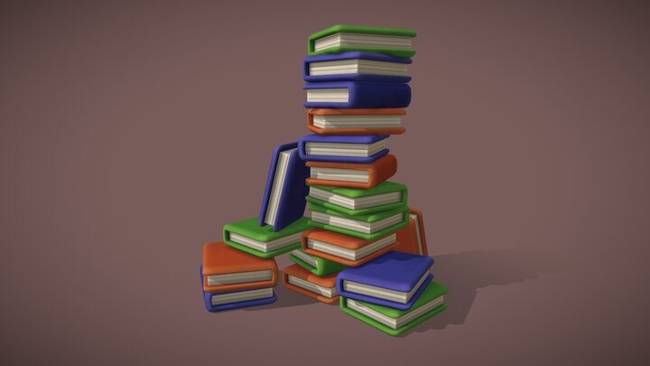 ArtStation - Stack of Books