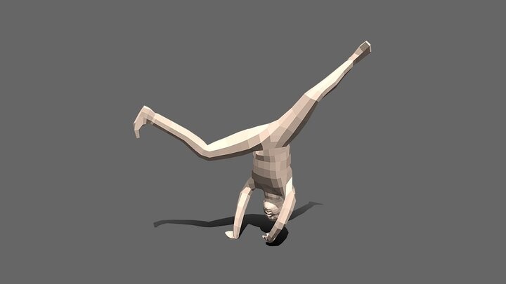 ArtStation - Low Poly Break Dance Kid