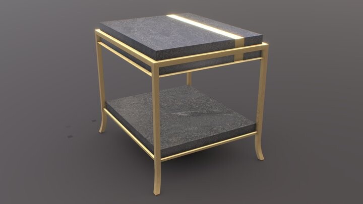 ArtStation - Side Stripe End Table