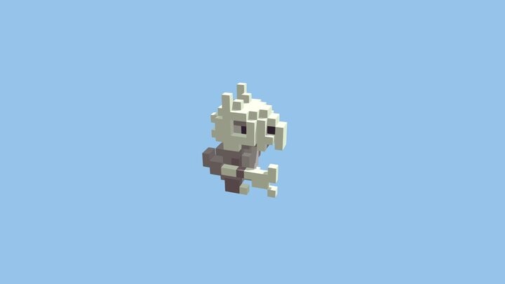 ArtStation - Cubone - Turning my pixel art into 3D!