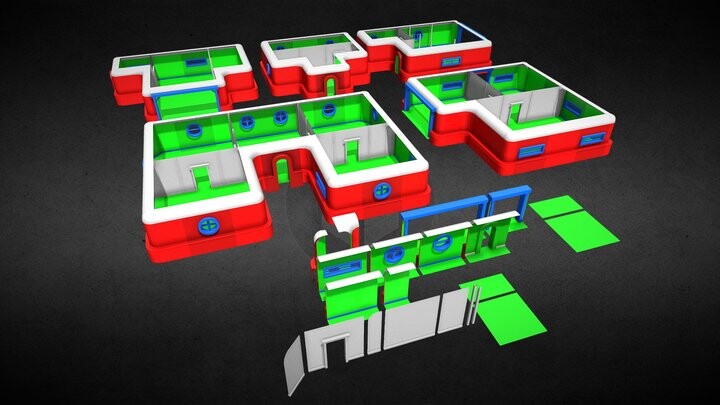 ArtStation - Modular Fallout Buildings [WIP]