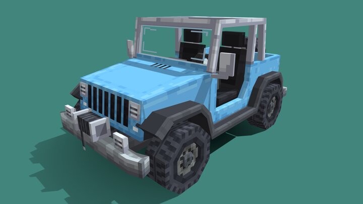 ArtStation - JEEP WRANGLER - MINECRAFT