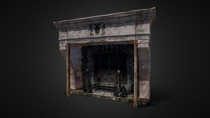 ArtStation - Fireplace 1571 year (homework)