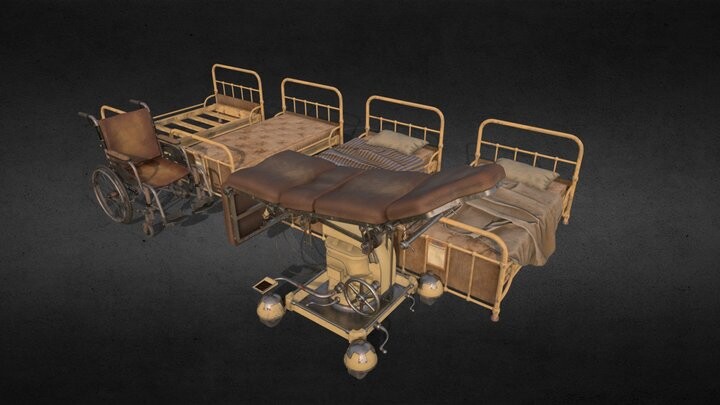 ArtStation - Old hospital equipments