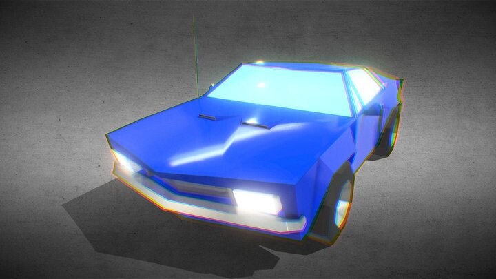 ArtStation - Low Poly Muscle Car
