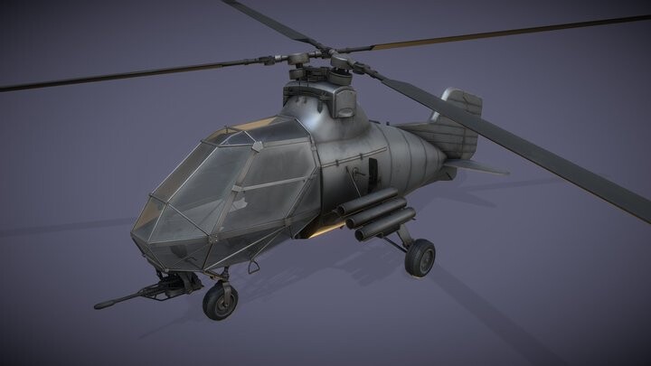 ArtStation - Fl 282 A1 (German Observation Helicopter)