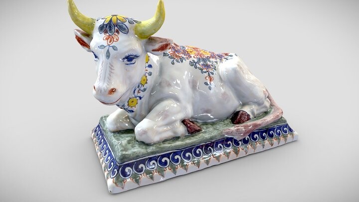 ArtStation - Lying ox with a wreath of flowers | Free download CC0