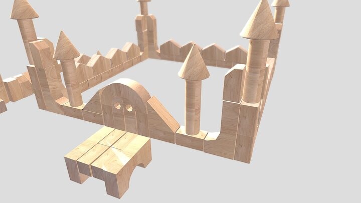 ArtStation - Wooden Block Castle