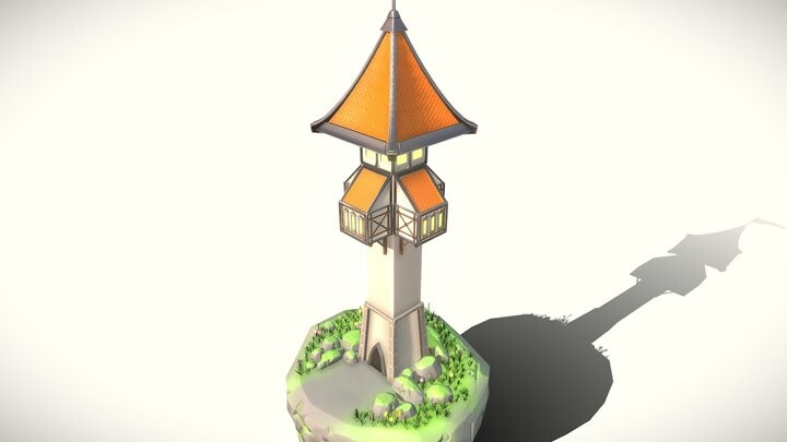 ArtStation - Tower / Watchtower on Island (LP) ( Stylized )