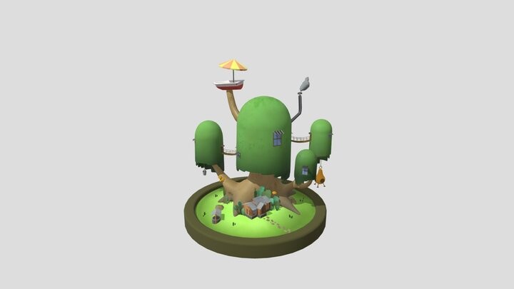 ArtStation - Diorama adventure time treehouse