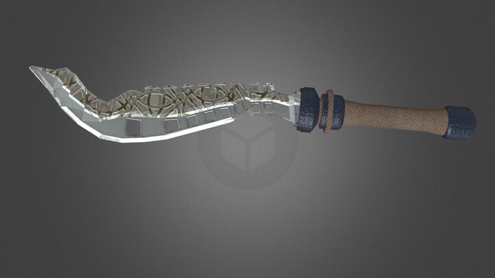 ArtStation - low poly fantasy blade