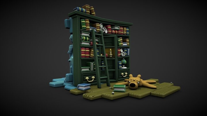 ArtStation - The Secret Library Door