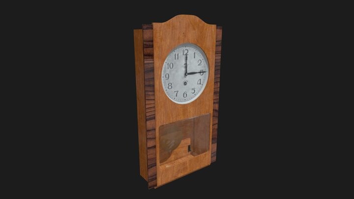 ArtStation - An old soviet wall clock. Старые советские настенные часы.