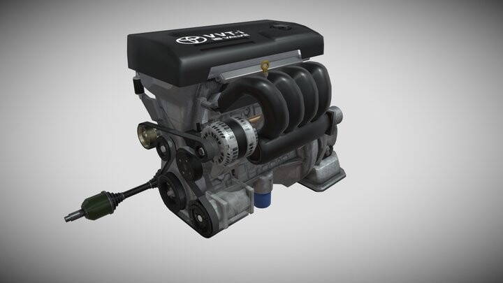 ArtStation - 1zz engine front wheel drive AT