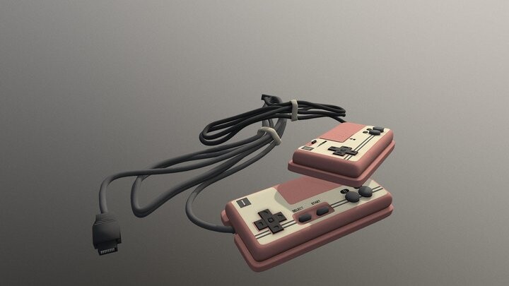 ArtStation - Nintendo Famicom Controllers