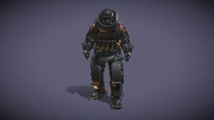 ArtStation - Heavy Soldier Exoskeleton 1