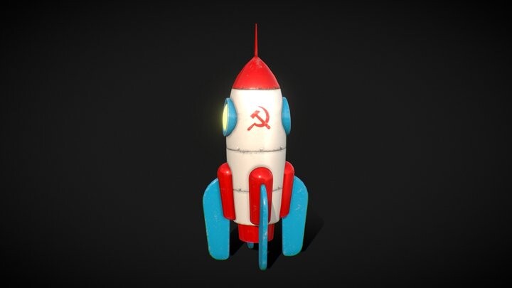 ArtStation - Retro Rocket Spaceship