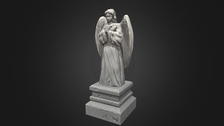 ArtStation - Stylized Angel Statue