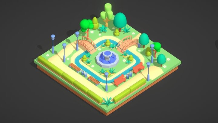 ArtStation - LowPoly Casual Park