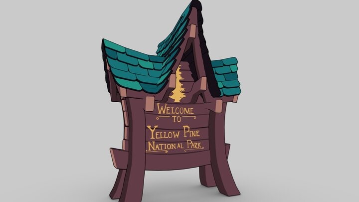 ArtStation - National Park Welcome Sign