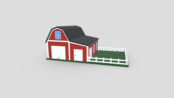 ArtStation - Low Poly Barn With Pen