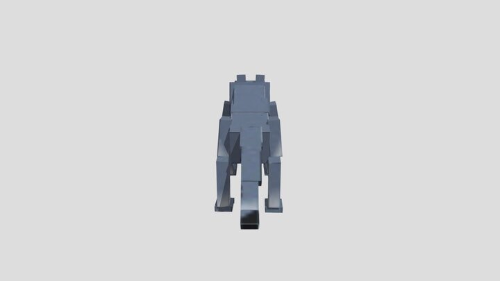 ArtStation - Minecraft styled Wolf
