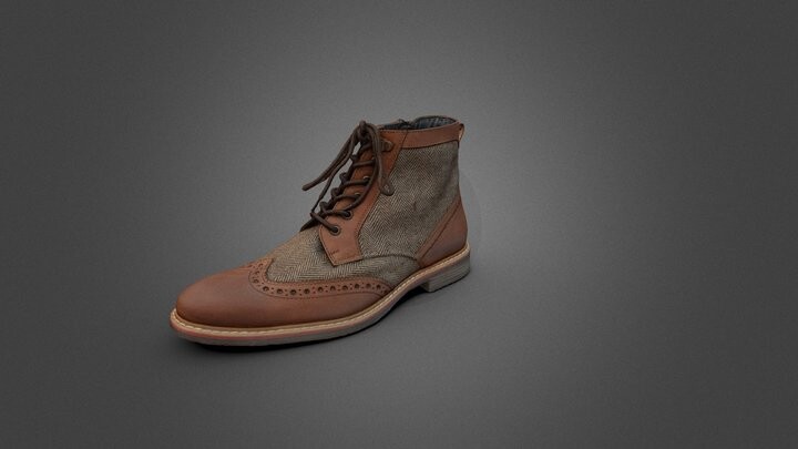 ArtStation - Leather vintage man shoes 3D photo scan Blender 3D + RealityCaptur