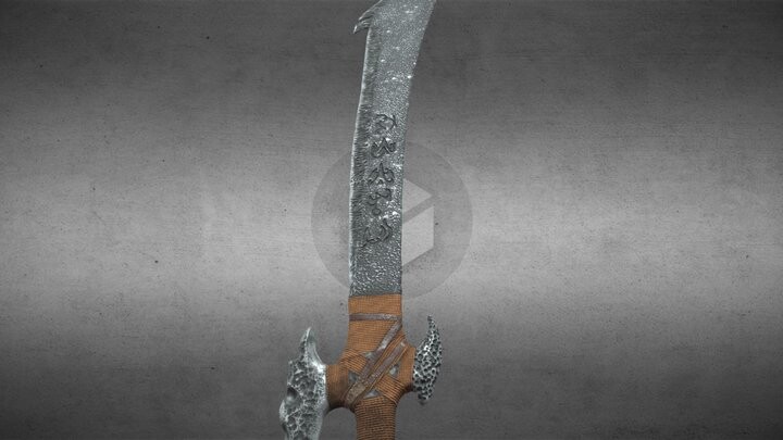 ArtStation - Damascus steel Scimitar "Grief"