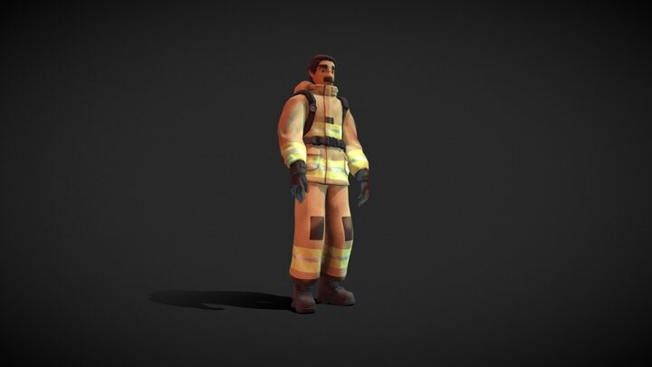 ArtStation - Firefighter 3D Model