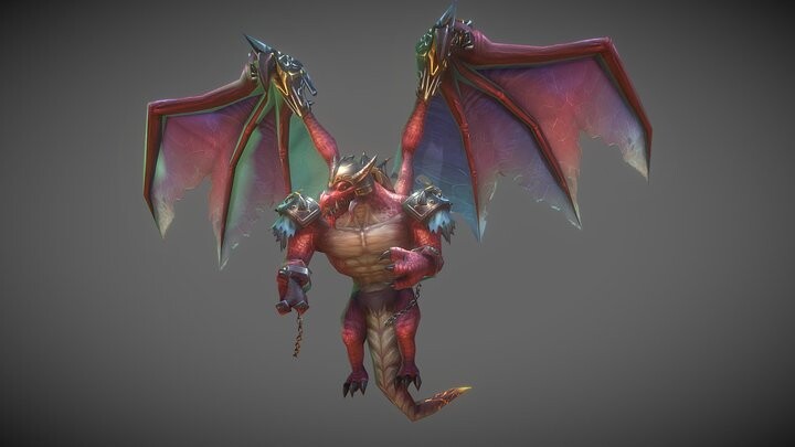 ArtStation - Red Flying Dragon